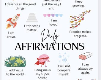 Daily Affirmations Poster - Etsy