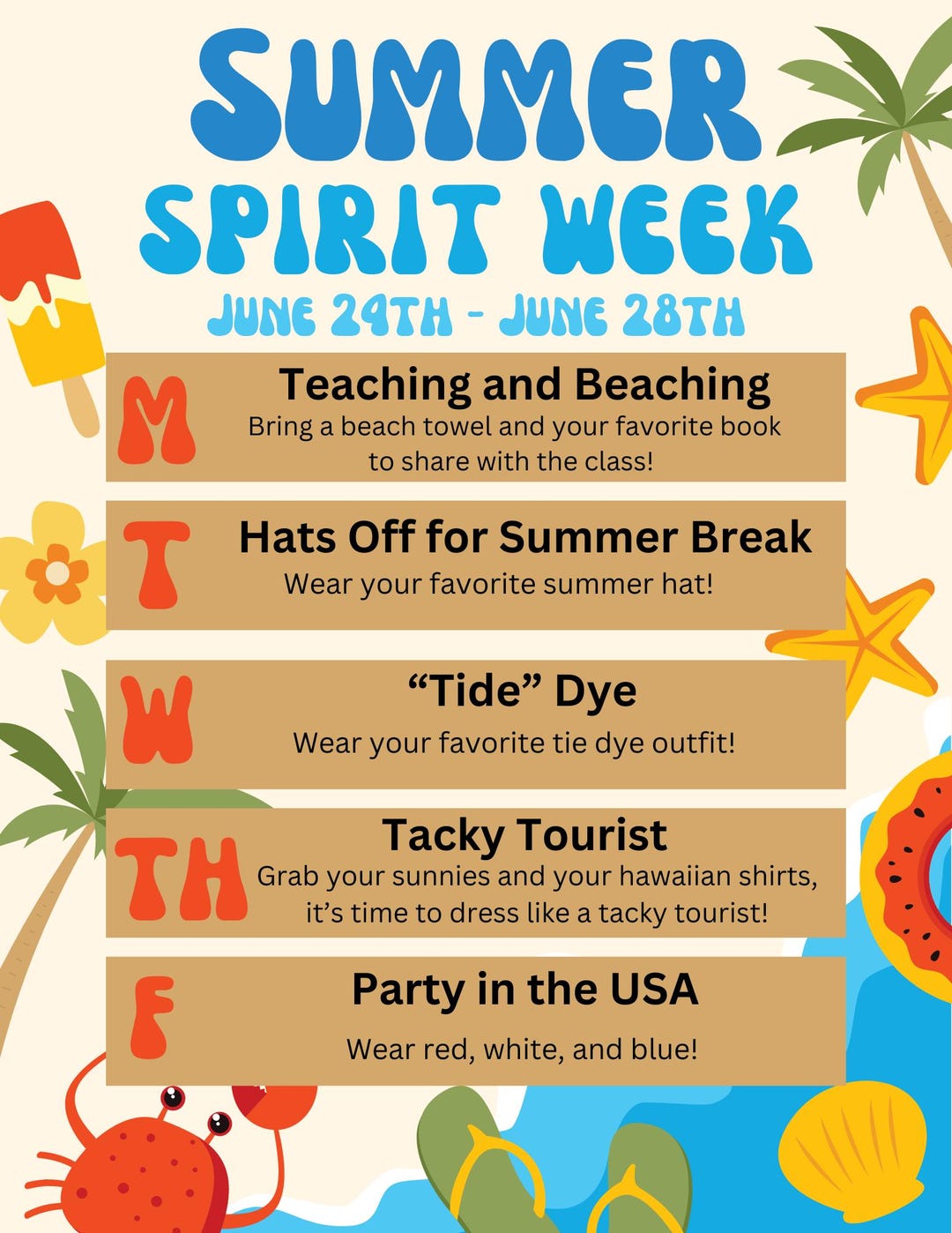 Summer Spirit Week - Etsy