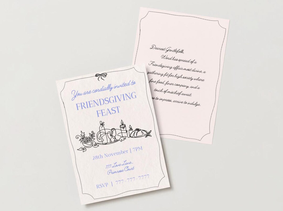 Modèle d'invitation de fête des amis inspiré de Bridgerton | Toile d ...