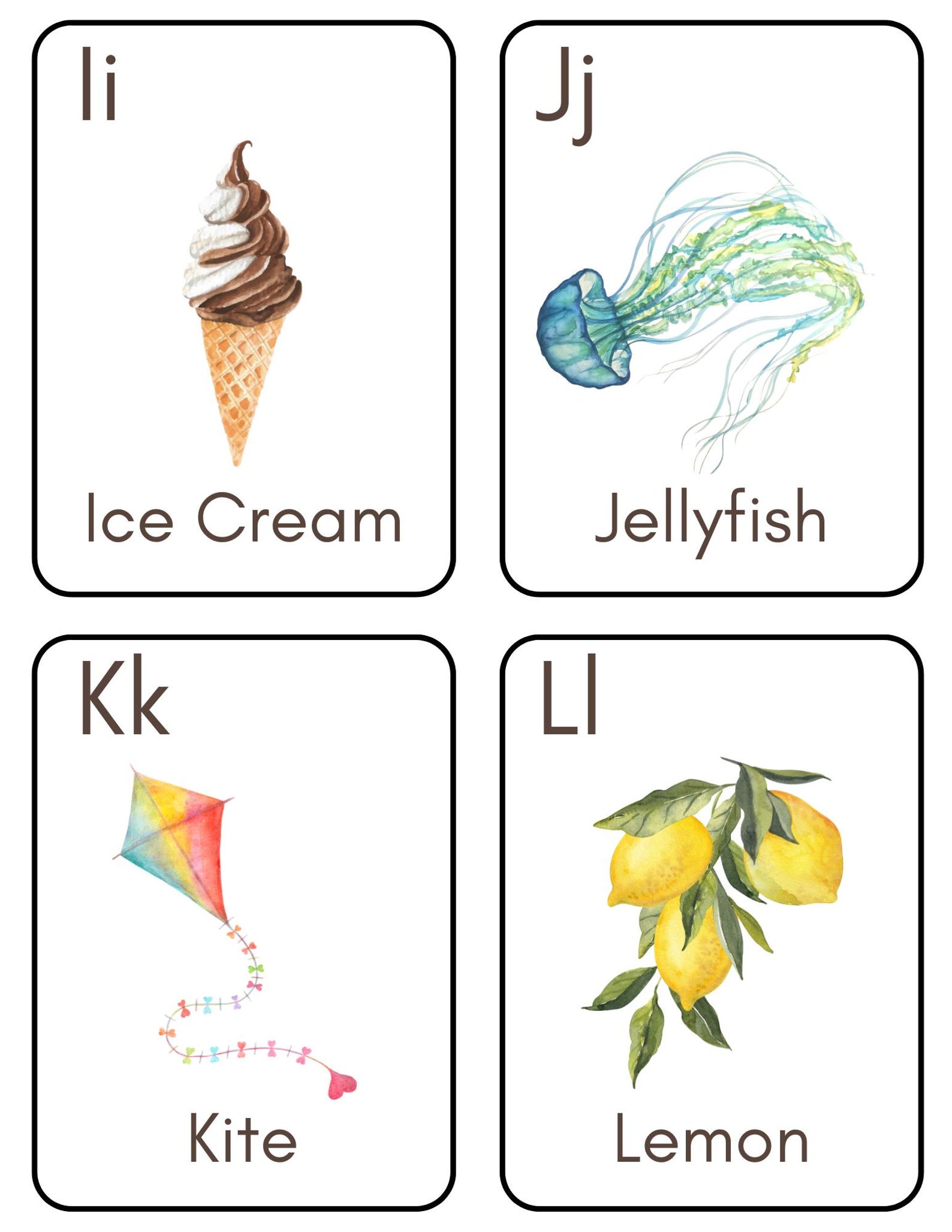ABC Flashcards: Early Learning Alphabet Cards (printable) - Etsy
