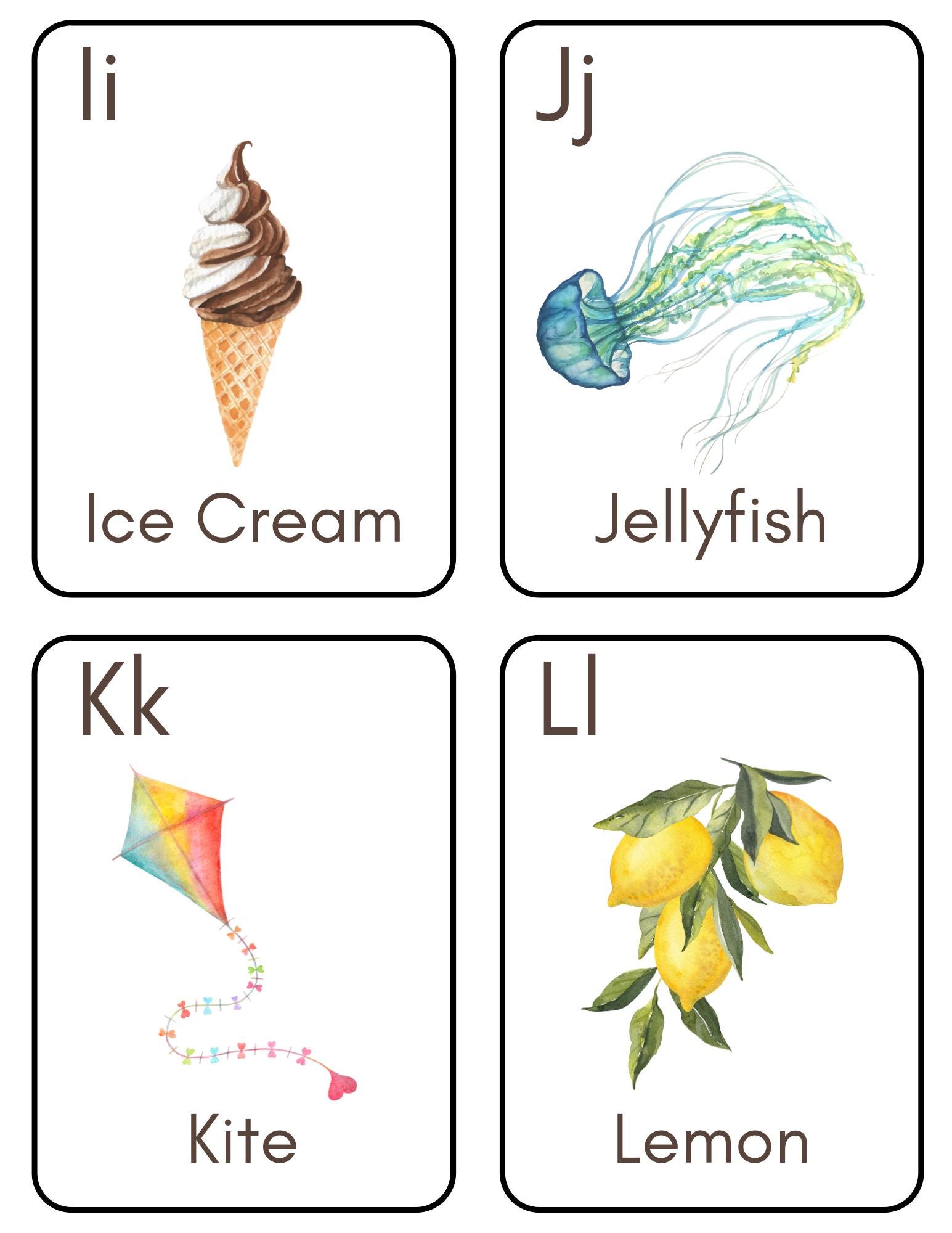 ABC Flashcards, Alphabet Flash Cards, Printable Flashcards, Language ...