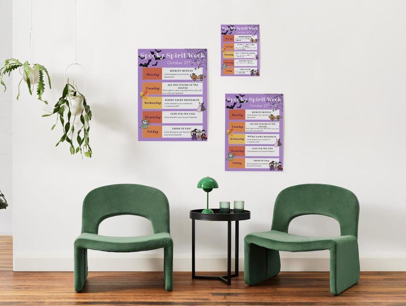 Spooky Spirit Week Template – Editable School Spirit Days for Fall ...