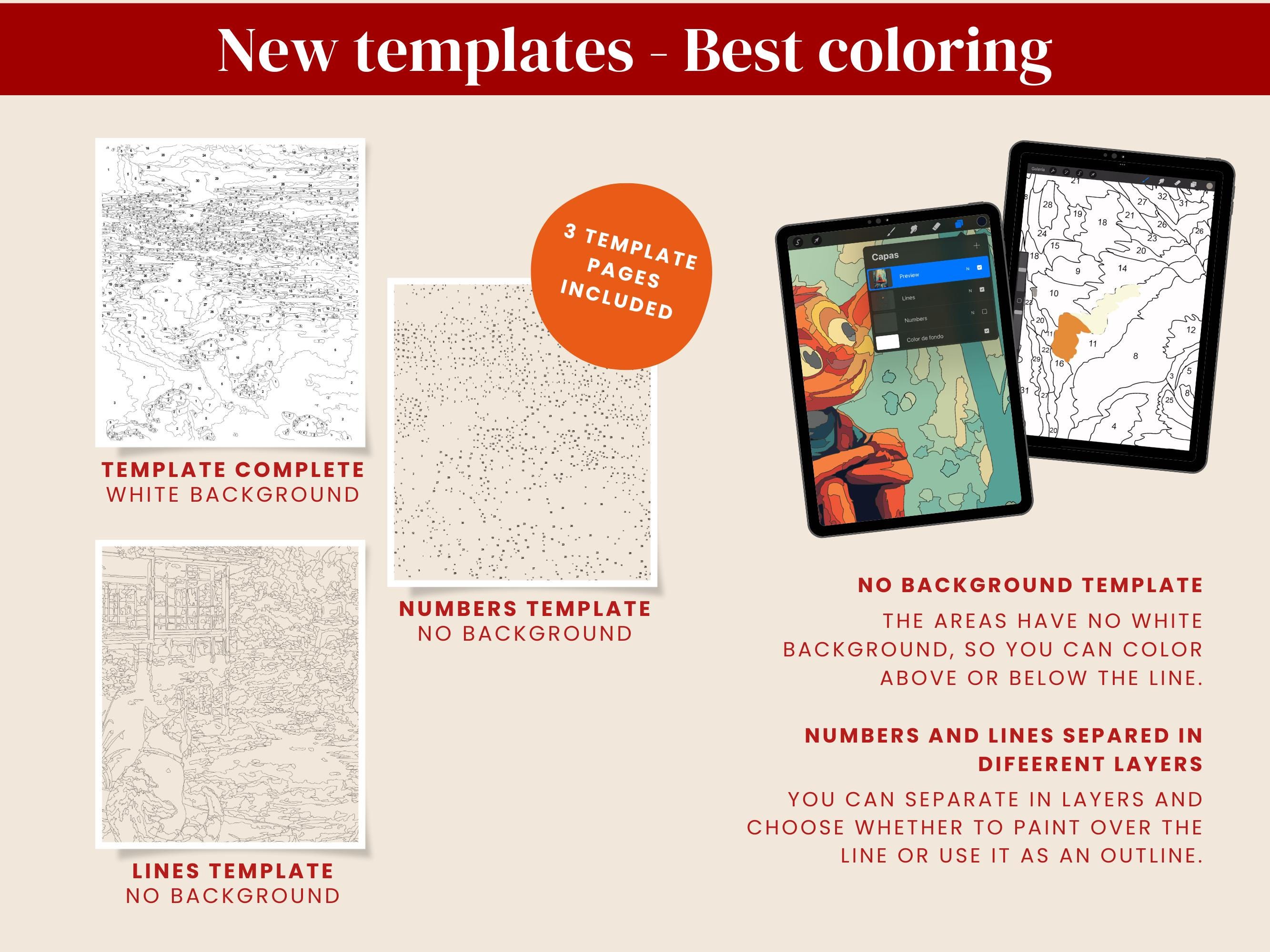 Adult Paint by Numbers Kit: Printable, Digital & Procreate | Color by ...