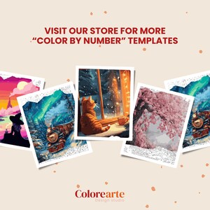 Color by Number for Adults of a "tulip Field" Illustration | Paint by ...