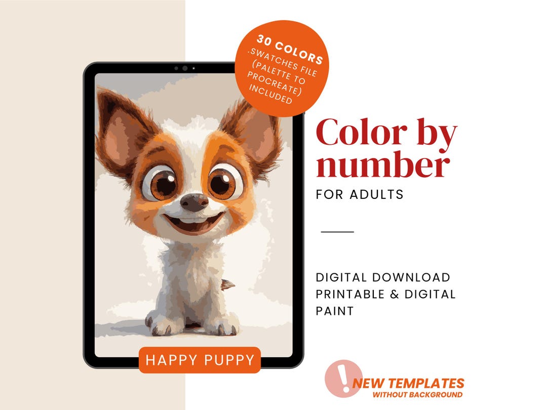 Procreate Paint by Number Kit, Digital Color by Numbers, Printable ...