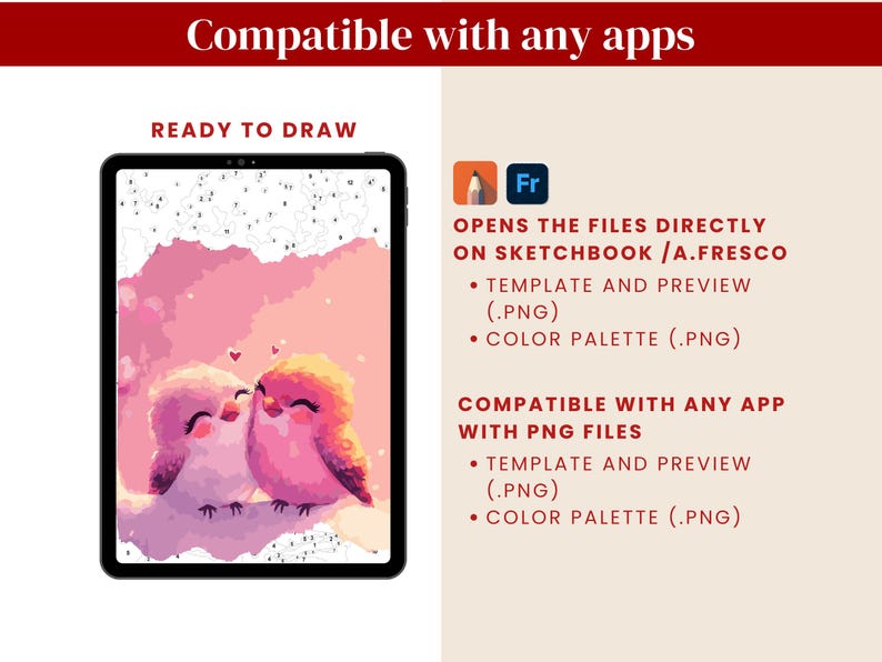 Valentines Color by Numbers for Adults | Paint by Numbers – Digital ...