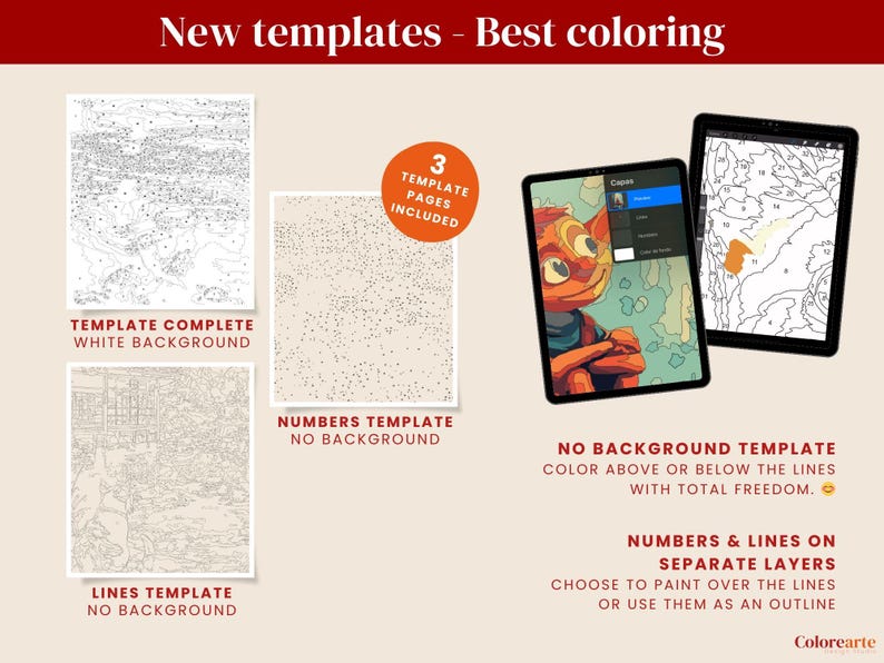 Elephant Color by Number for Procreate - Digital Paint by Numbers for ...