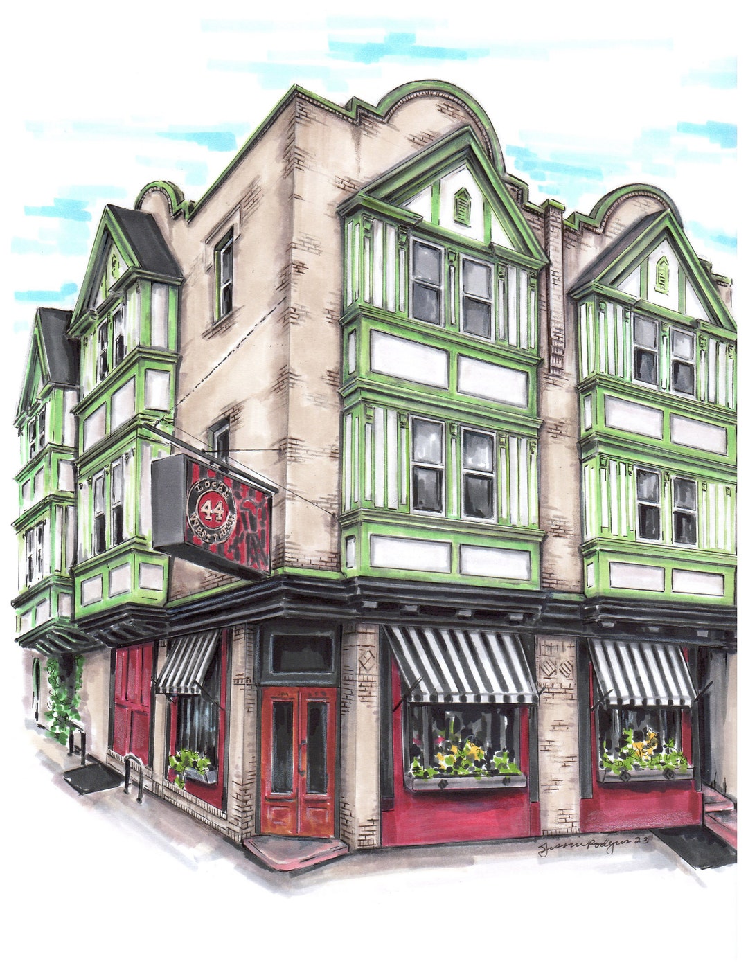 High Quality Art Print of an Original Pencil and Marker Illustration of ...