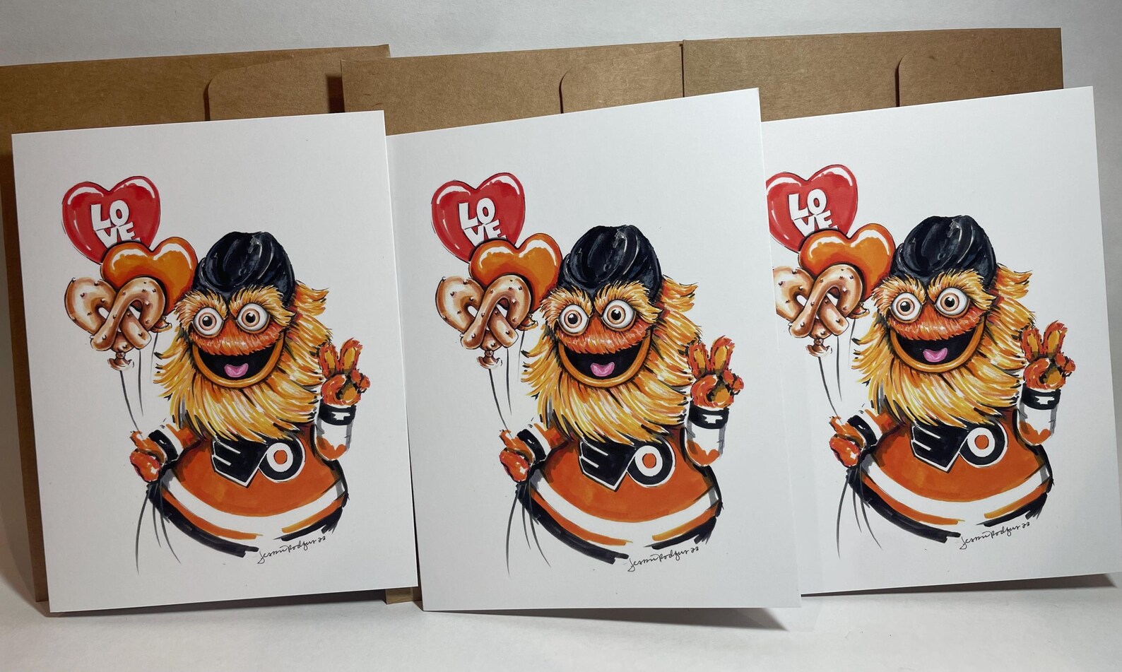 Pack of 3 Philadelphia’s Favorite Orange Mascot Gritty Perfect for Your ...
