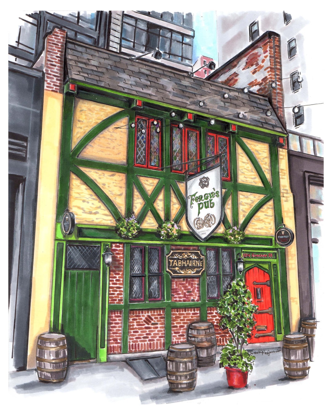 High Quality Art Print of an Original Pencil and Marker Illustration of ...