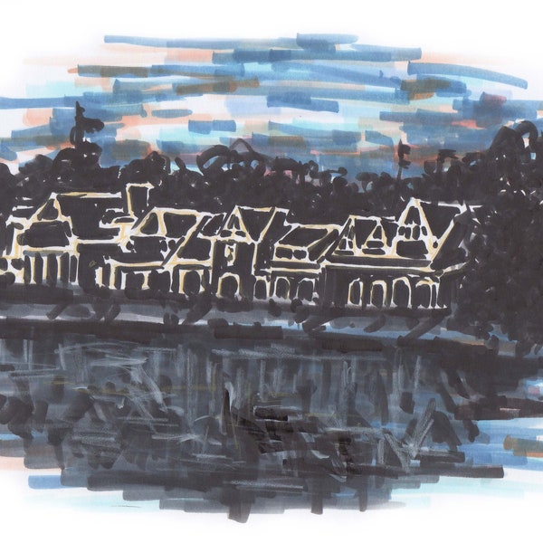 Boathouse Row Wall Art - Etsy