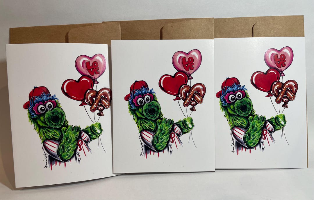 Pack of 3 Greeting Cards of Philadelphia’s Favorite Baseball Mascot ...