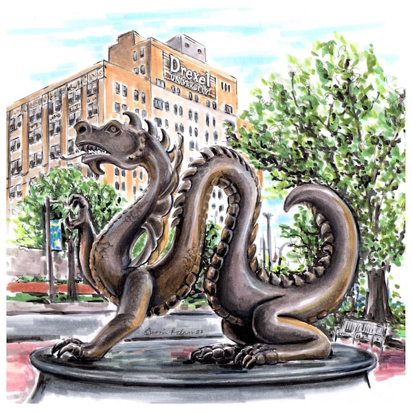 Drexel University Sketch - Etsy