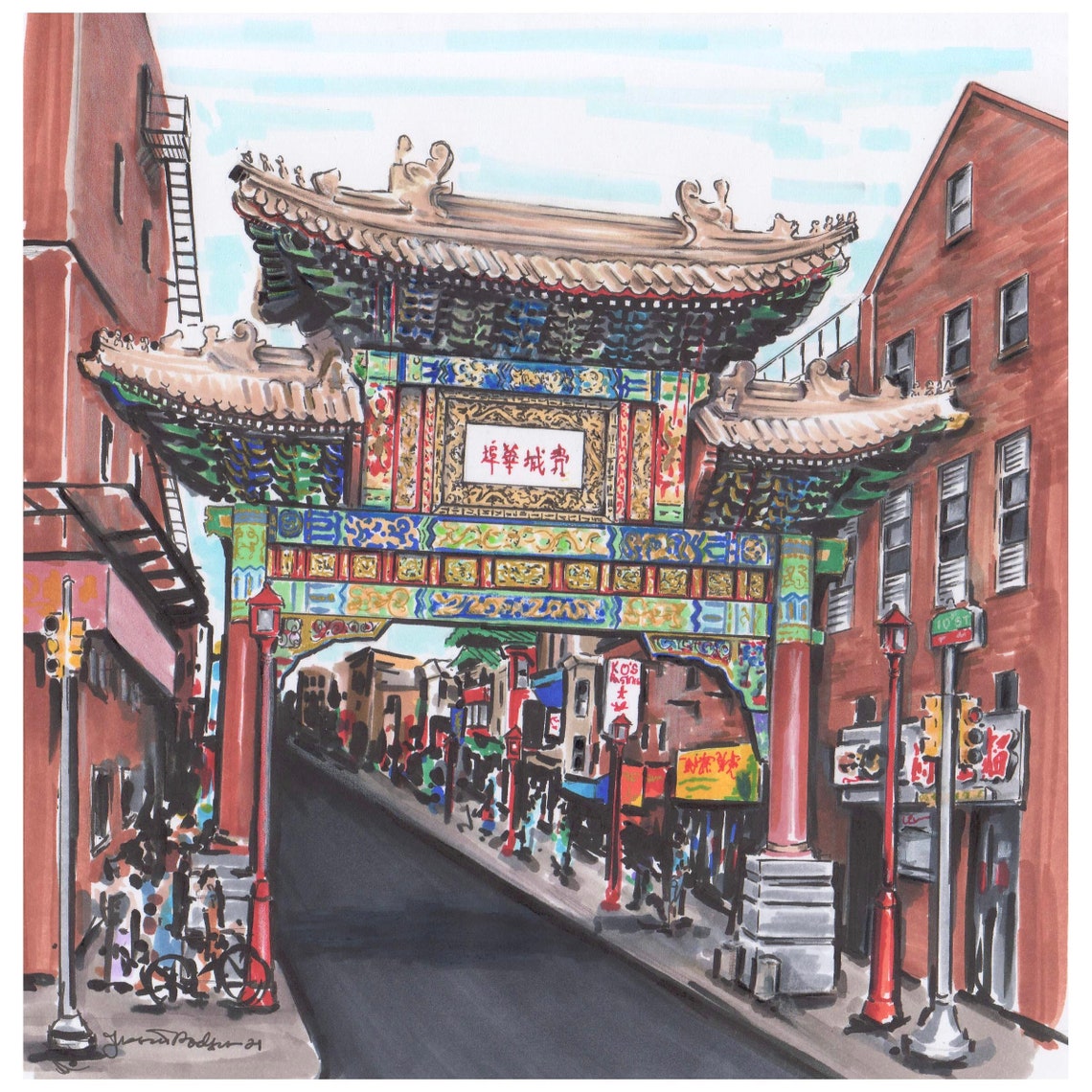 The One and Only Original Pencil and Marker Illustration of ...