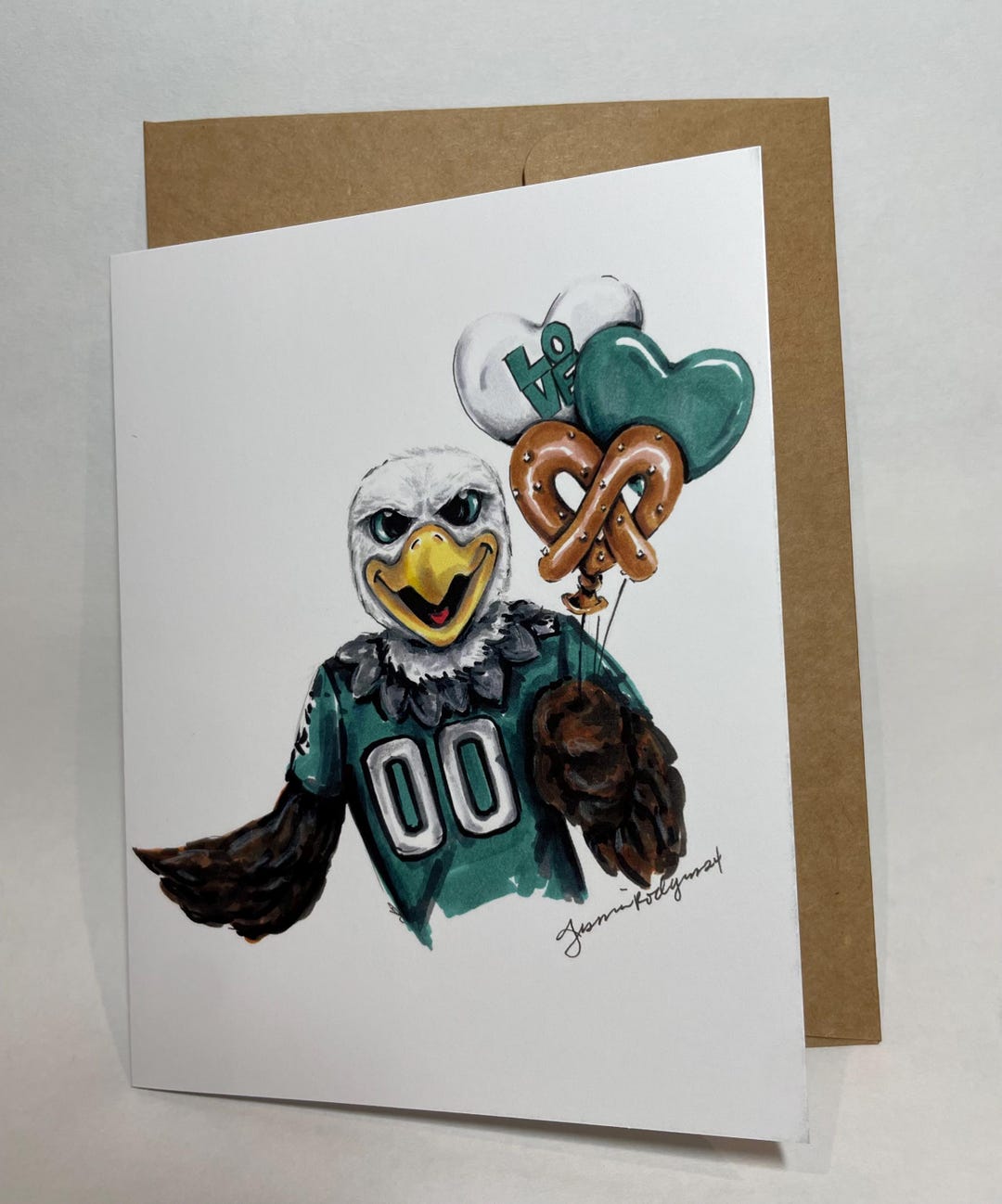 1 Card Featuring and Illustration of Philadelphia’s Swoop Love Balloon ...