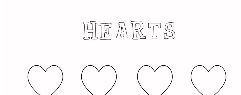 Cute Hearts Coloring Page - Relax and Unwind With Designs - Etsy