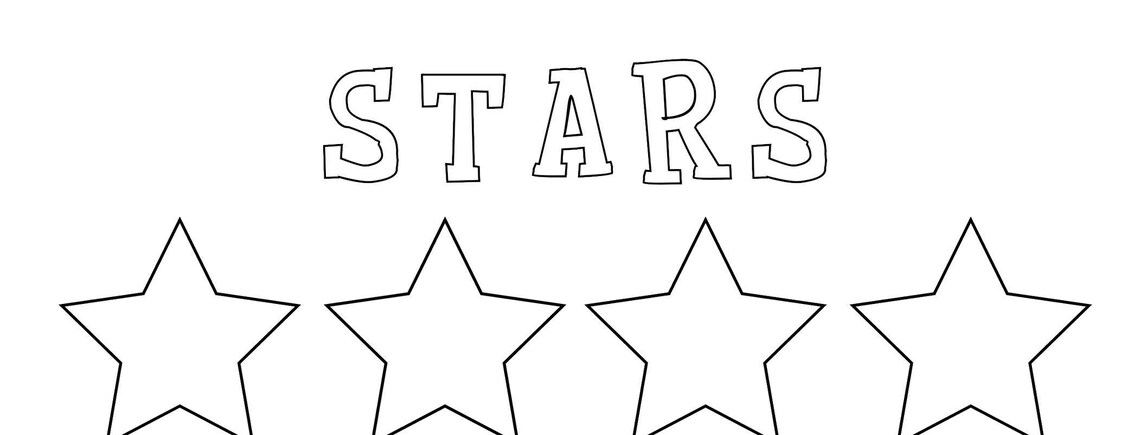 Magical Stars Coloring Page for Stress Relief and Creativity - Etsy