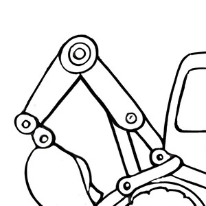Digger Coloring Page for Kids - Printable Art - Etsy