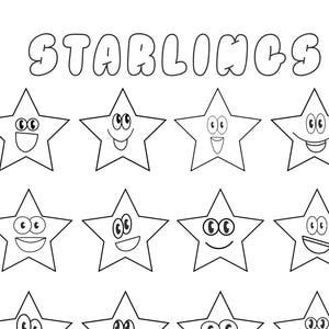 Happy Star Coloring Sheet - Perfect for Kids and Adults! - Etsy