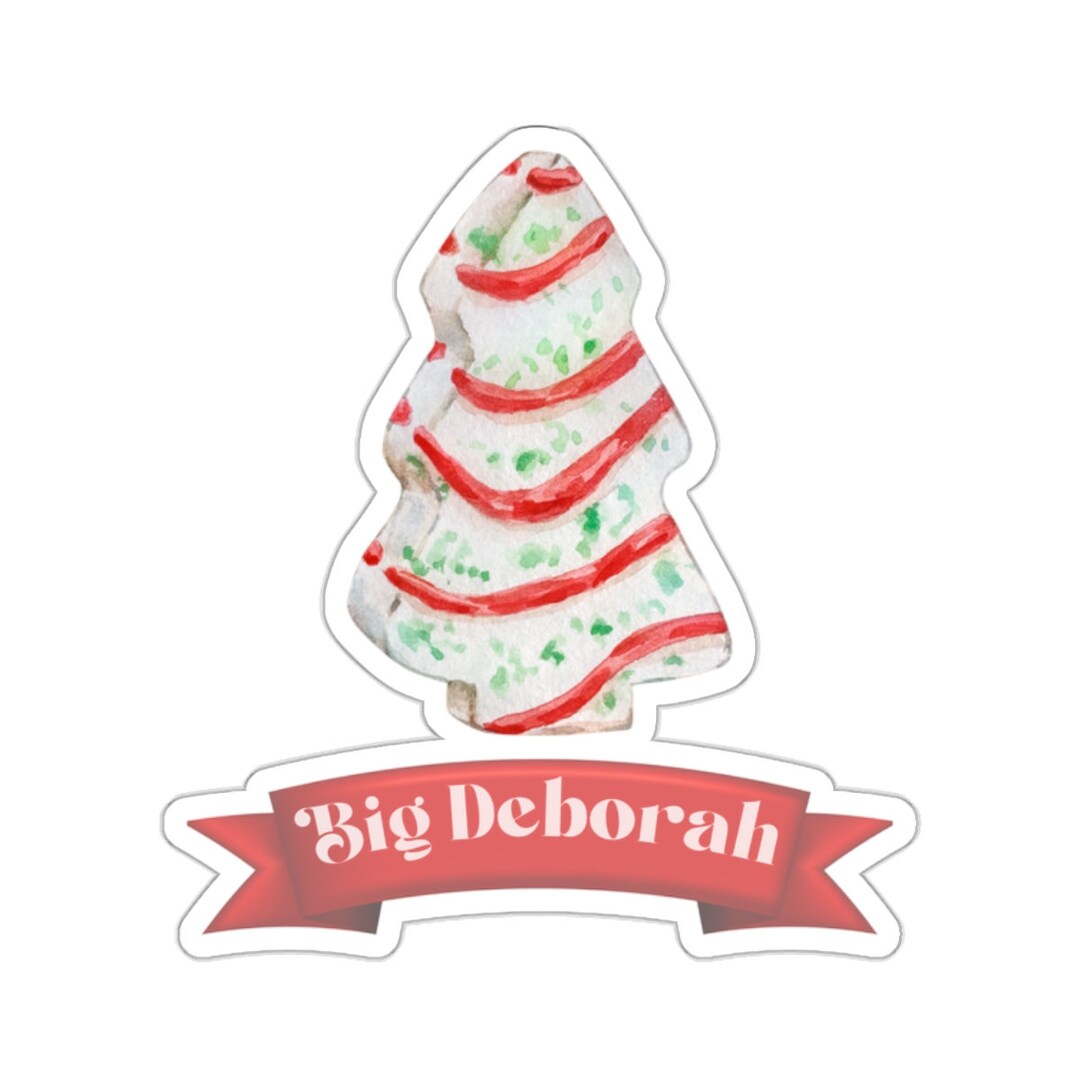 Big Deborah Christmas Tree Cake Sticker Laptop Sticker Funny Christmas ...