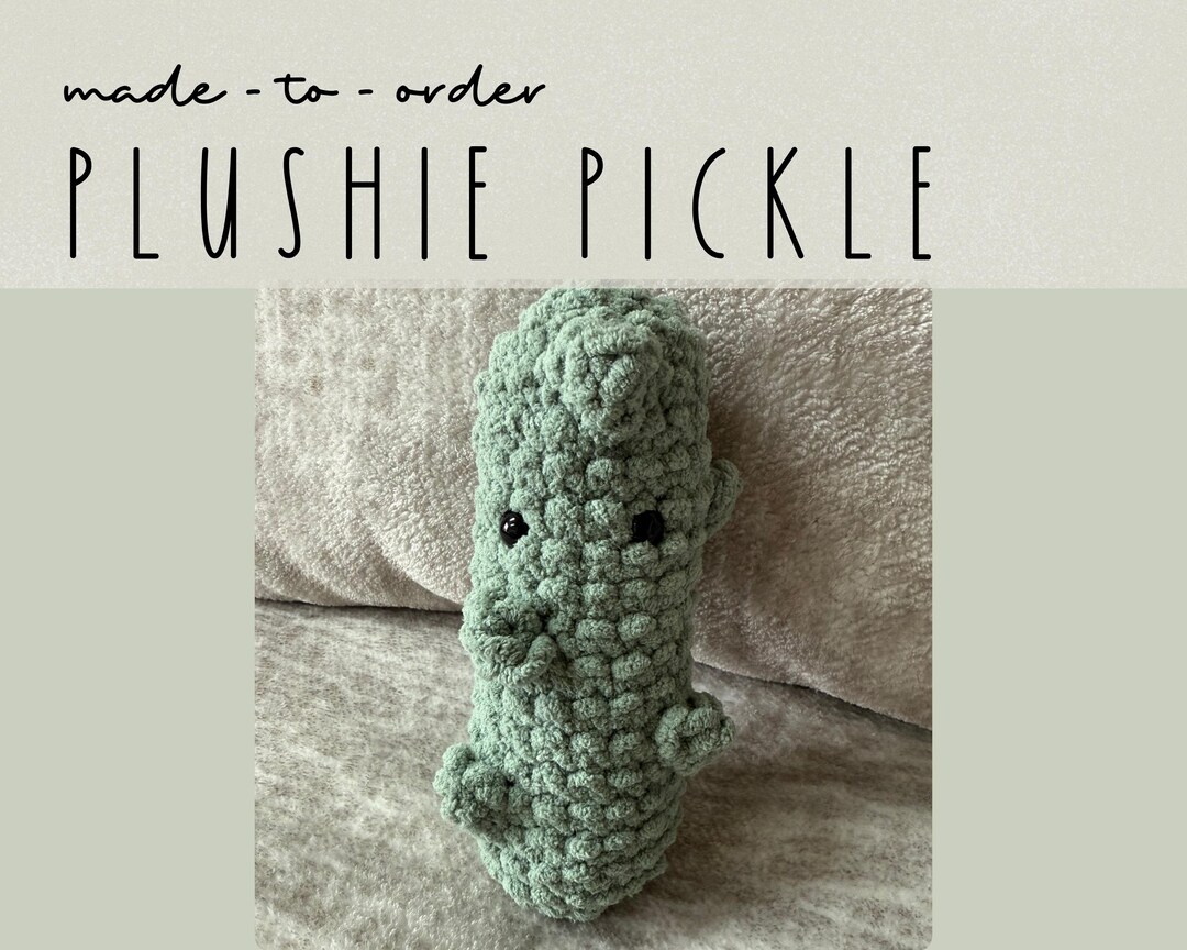 Handmade Crochet Pickle Plushie | Gift | Pickle Gifts | Stuffy ...