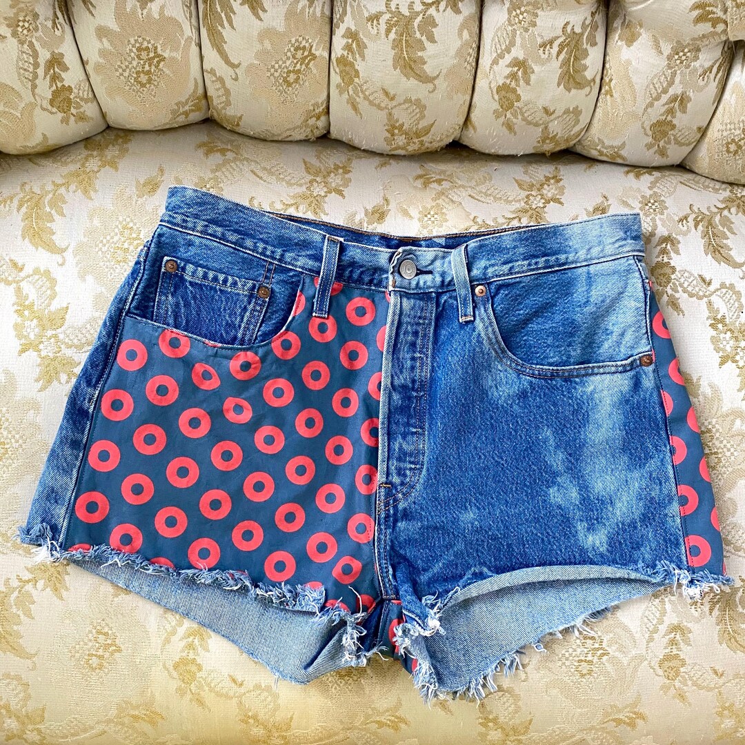 Phish Donut Shorts Denim Jean Levi’s 501 Cutoff Shorts LARGE READY to ...