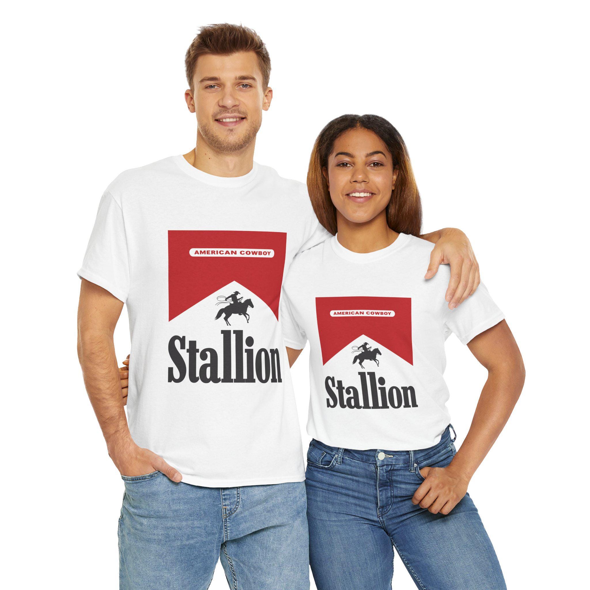 Marlboro Inspired American Cowboy Stallion Unisex Heavy Cotton Tee ...
