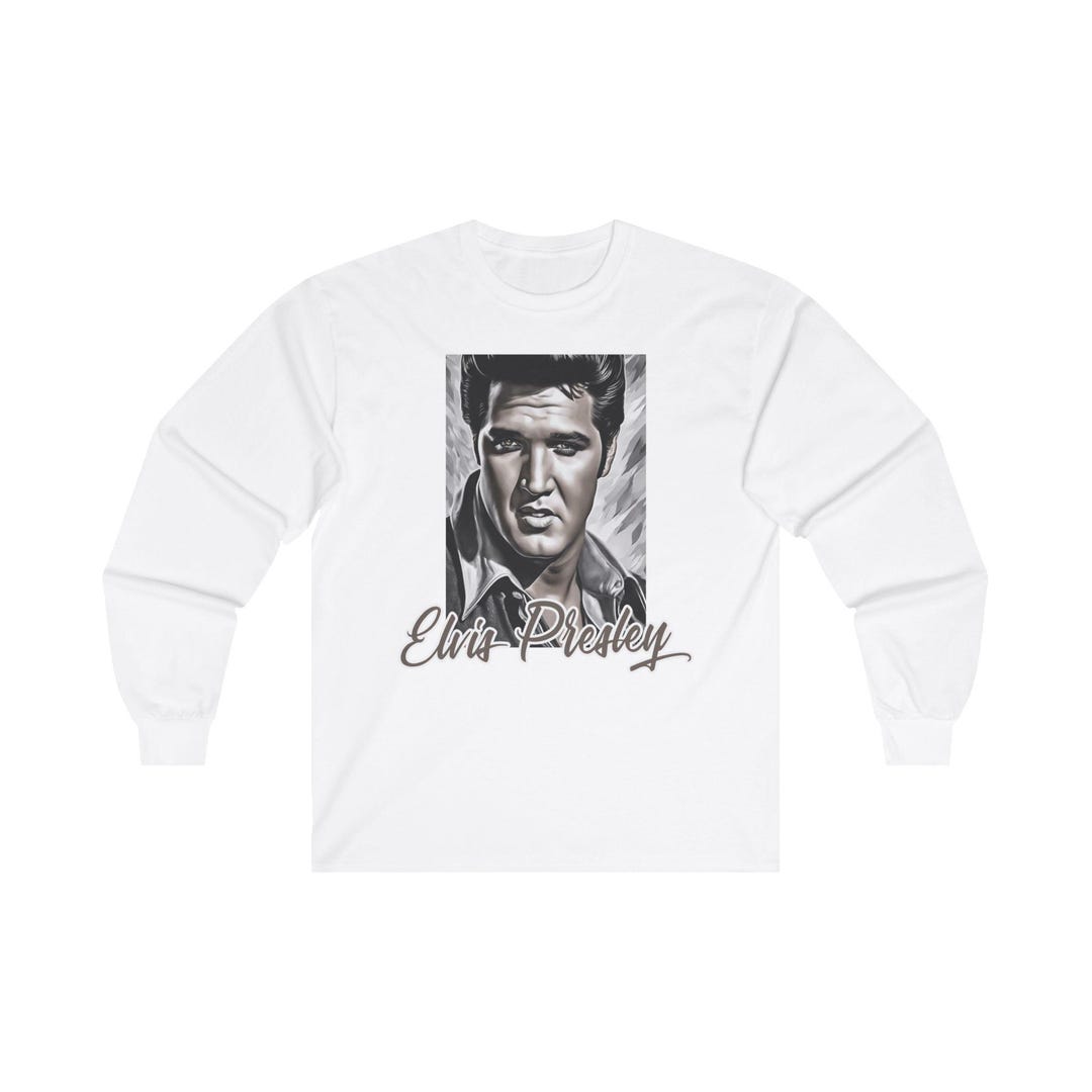 Elvis Presley Inspired Long Sleeve Tee, Vintage Rock T-shirt, Music ...