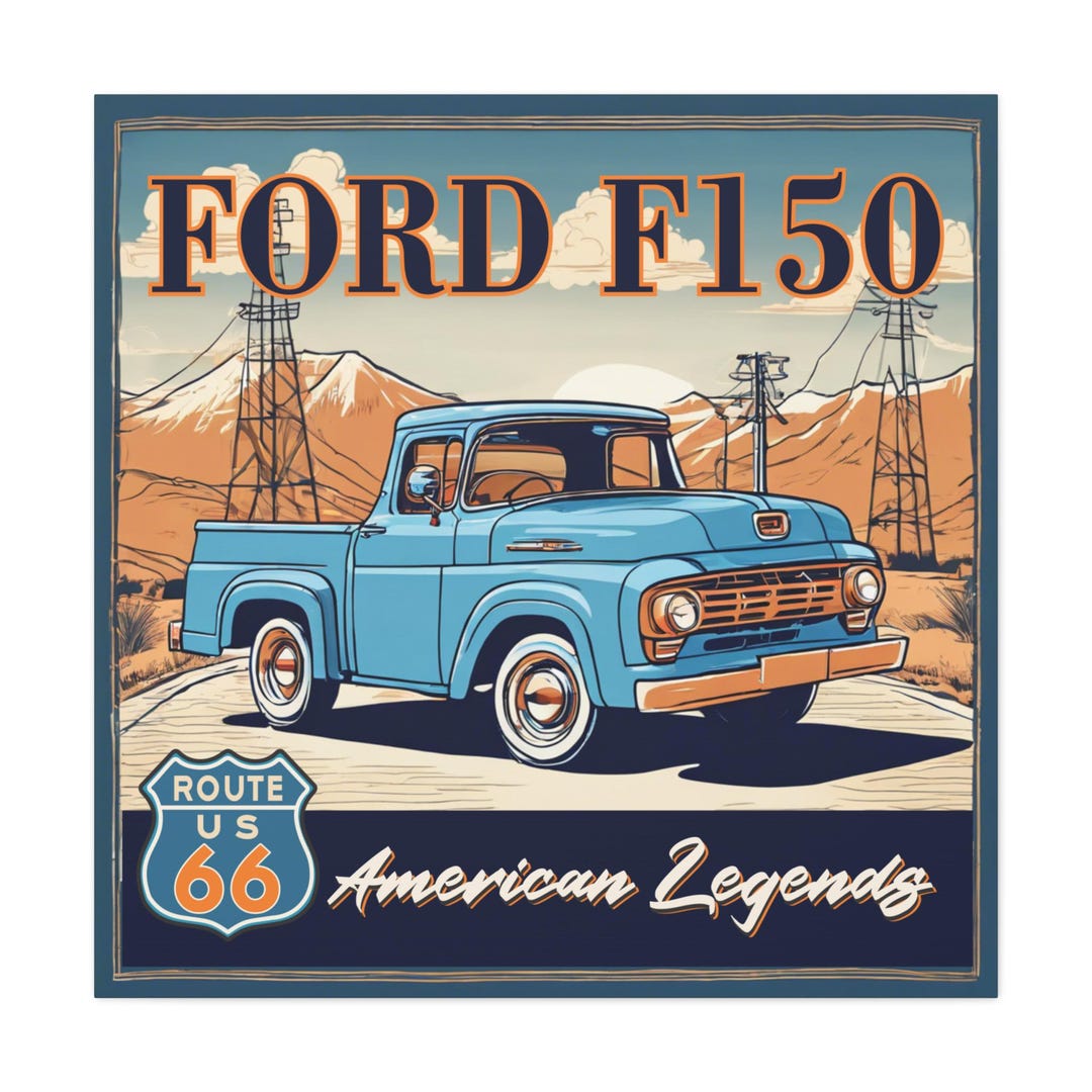 Ford F150 Vintage Truck Retro Illustration 2 | Route 66 American ...