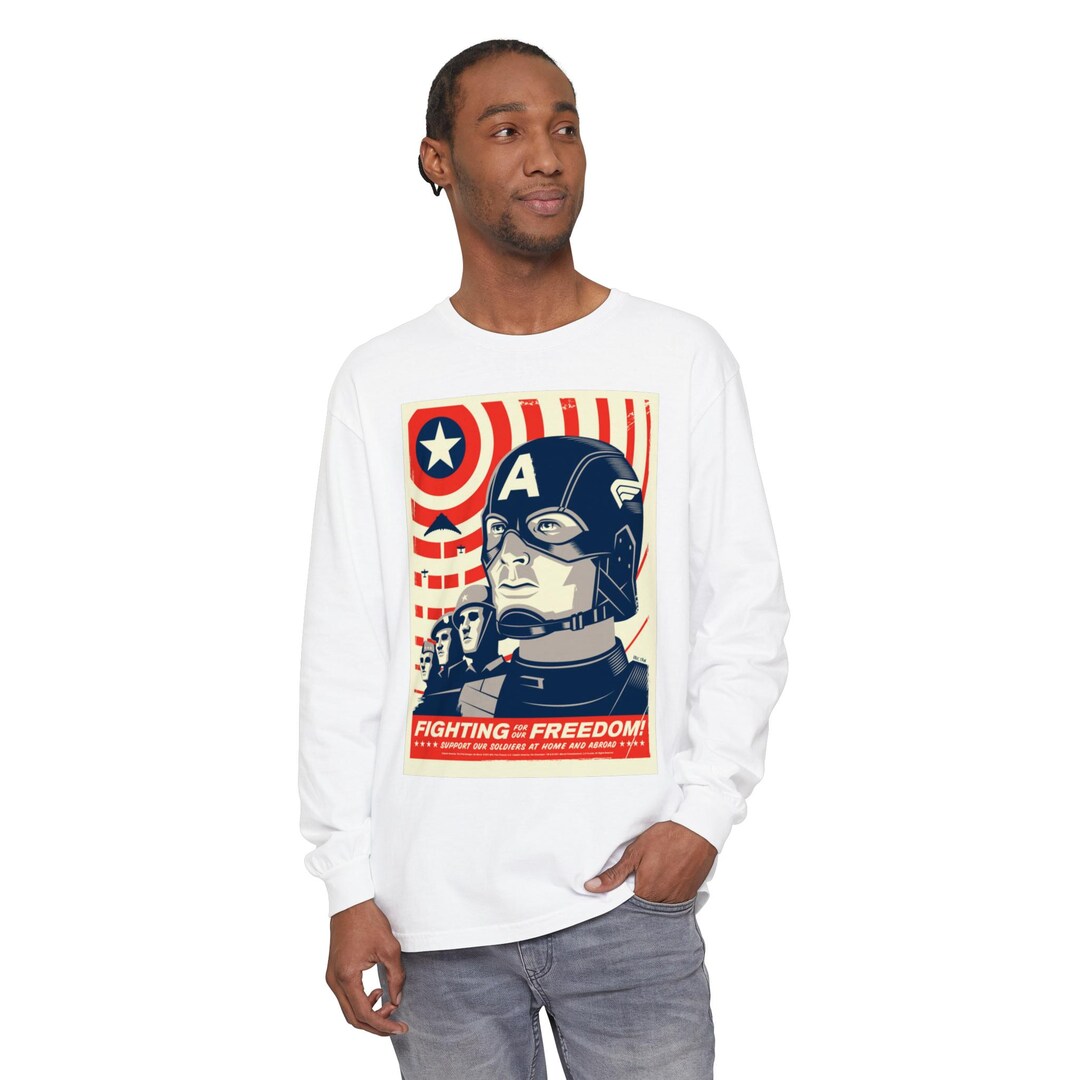 Superhero Captain America Fighting for Freedom Vintage Poster Inspired ...