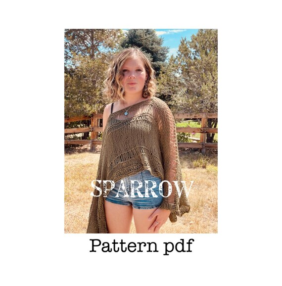 New PATTERN PDF Sparrow Top Summer Shawl Easy Knitting PDF - Etsy