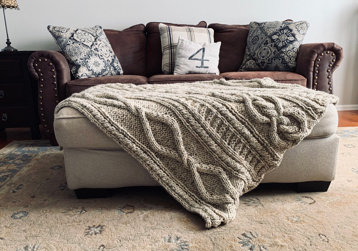 SEAFARER Throw Digital Pattern PDF - Throw Blanket Knitting Pattern ...
