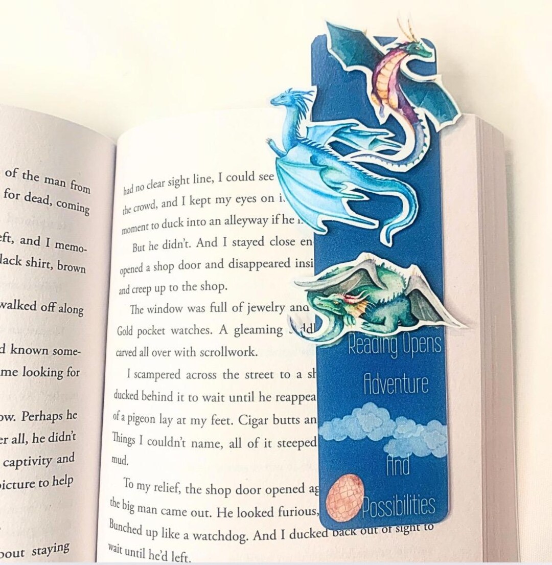 3D Dragon Bookmark | Bookmarker | 3D Bookmarks | Reading Bookmarks ...