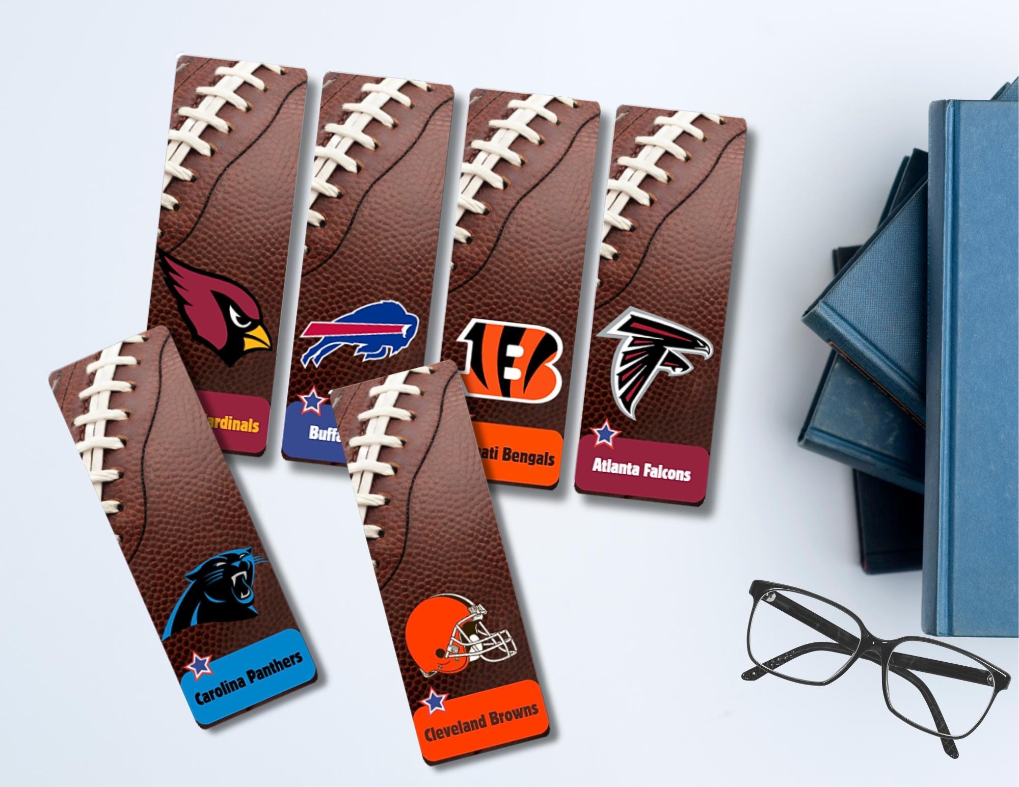 Football Team Inspired Bookmarks | Free Gift Message - Etsy