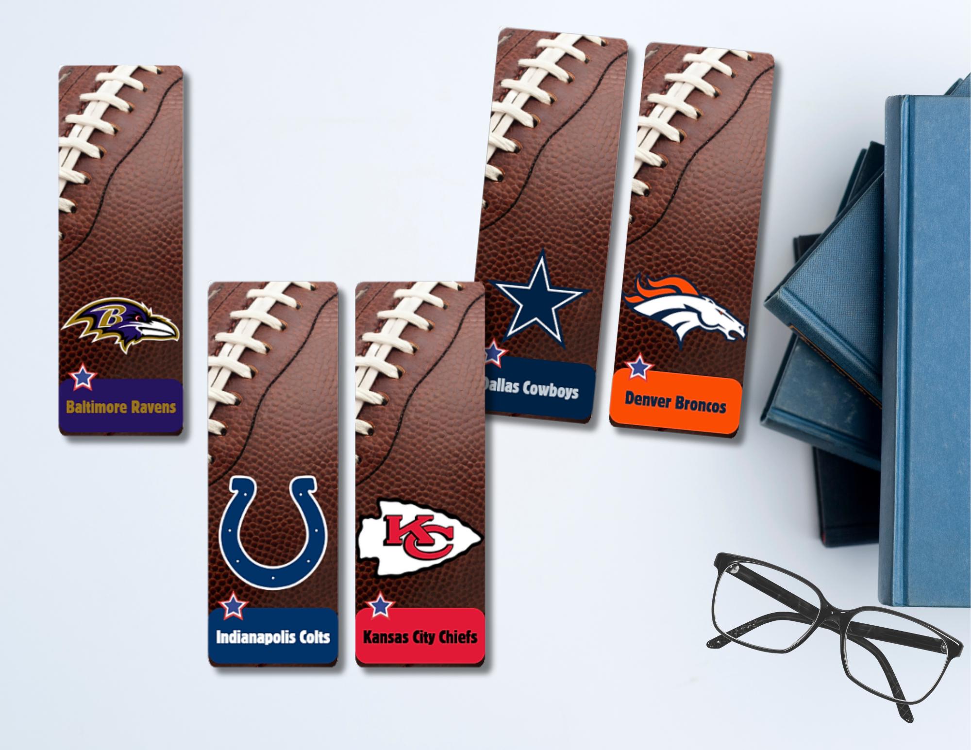 Football Team Inspired Bookmarks | Free Gift Message - Etsy