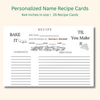 Large Recipe Cards - Etsy