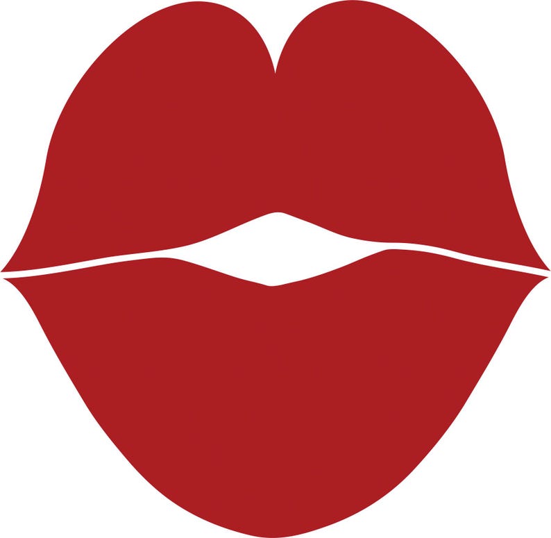 Cute Red Lips Bundle | Red Lipstick PNG | Red Lips Clipart | Digital ...