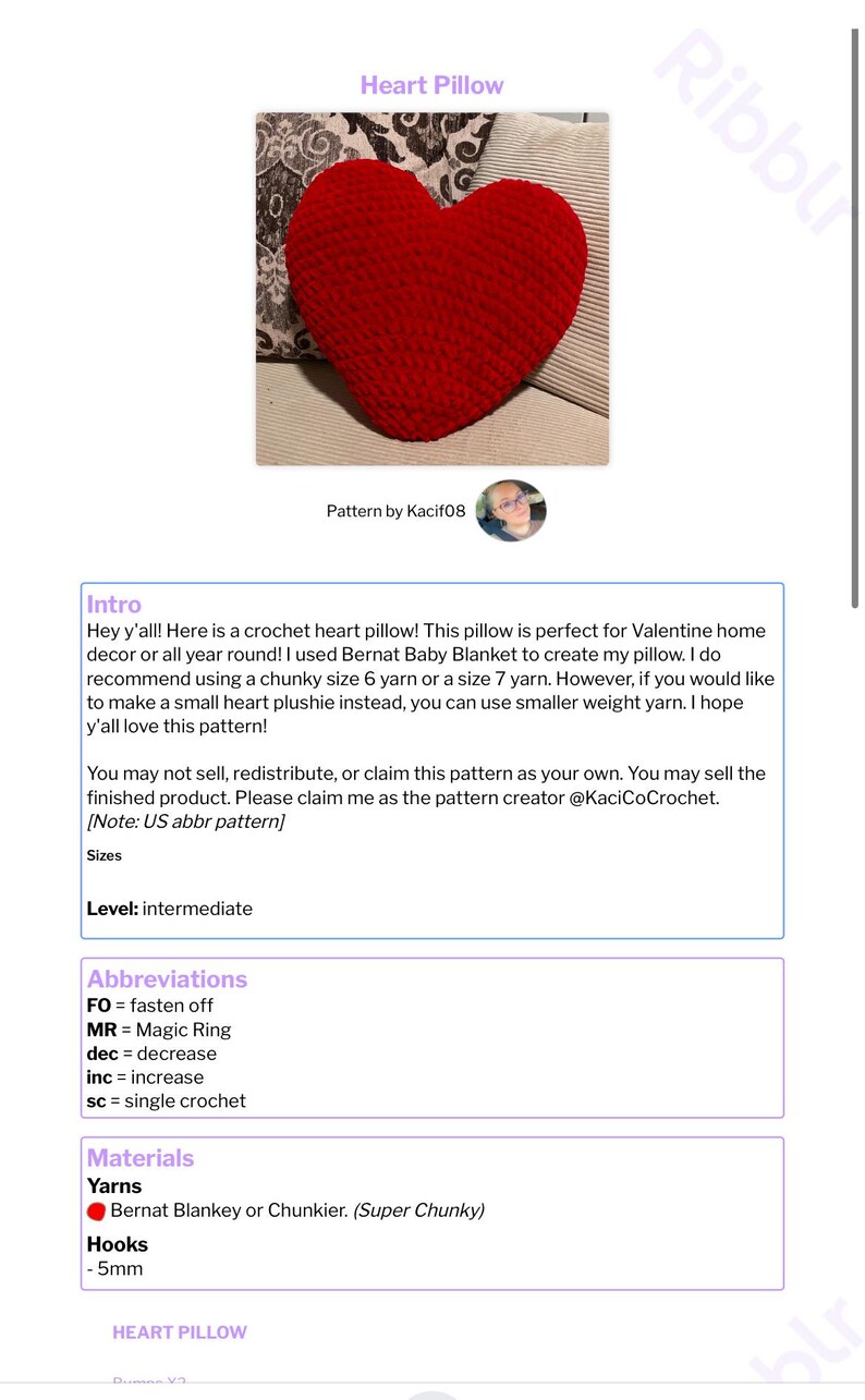 Heart Pillow Crochet Pattern - Etsy