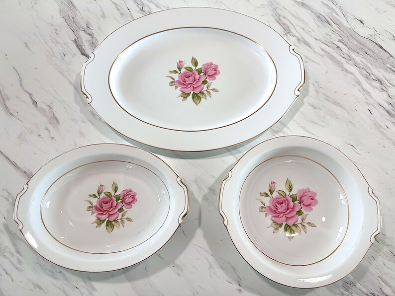 Vintage 1950’s Dinnerware Set in Sharon by Narumi Japan - Etsy