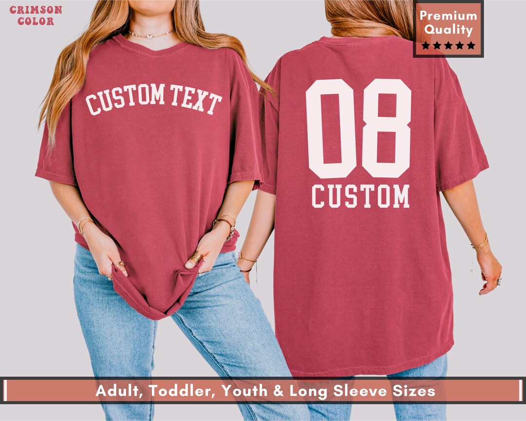Comfort Colors Custom Football Team Shirt, Personalized Game T-shirt ...