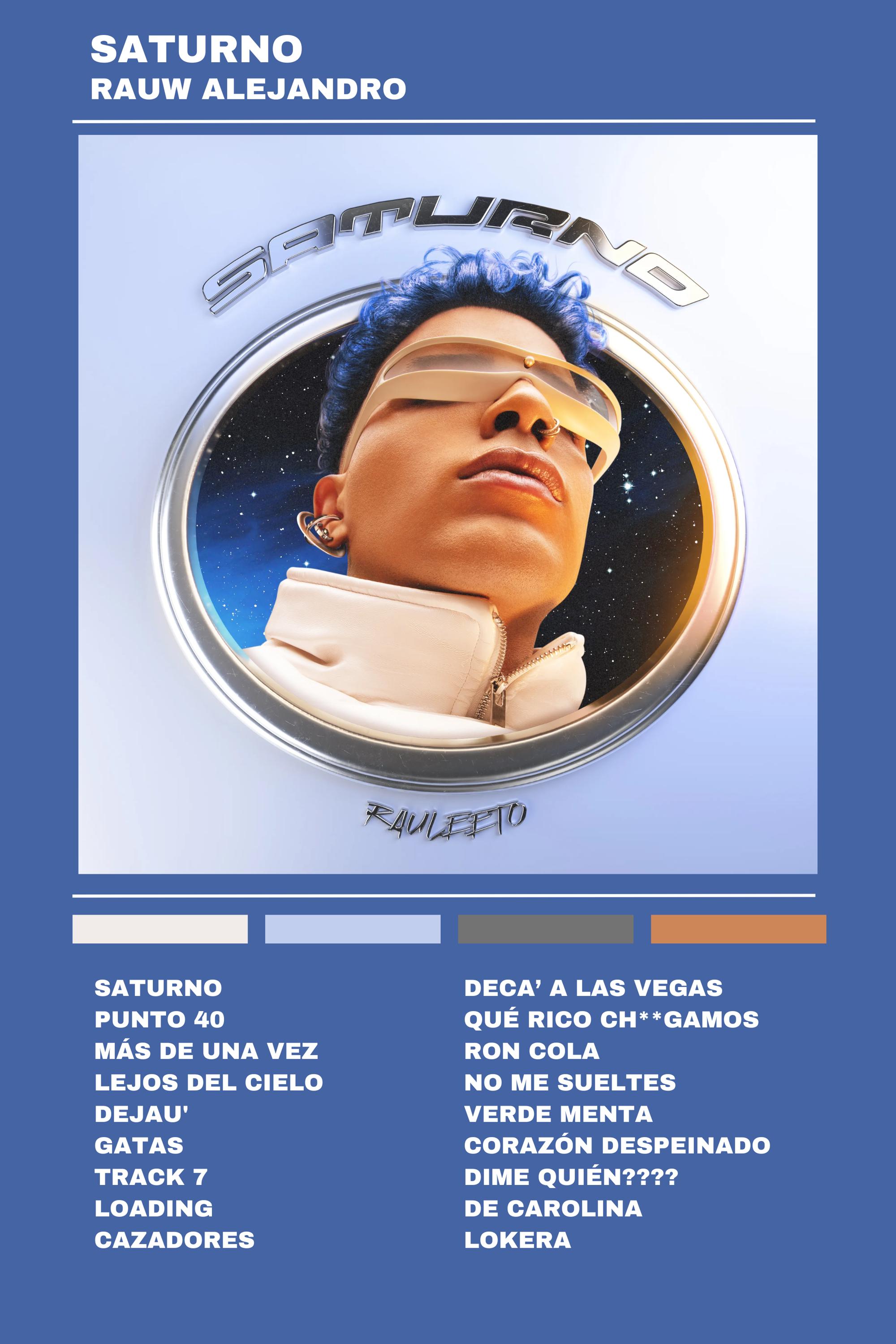 Rauw Alejandro Saturno Album Poster Cover Wall Art - Etsy