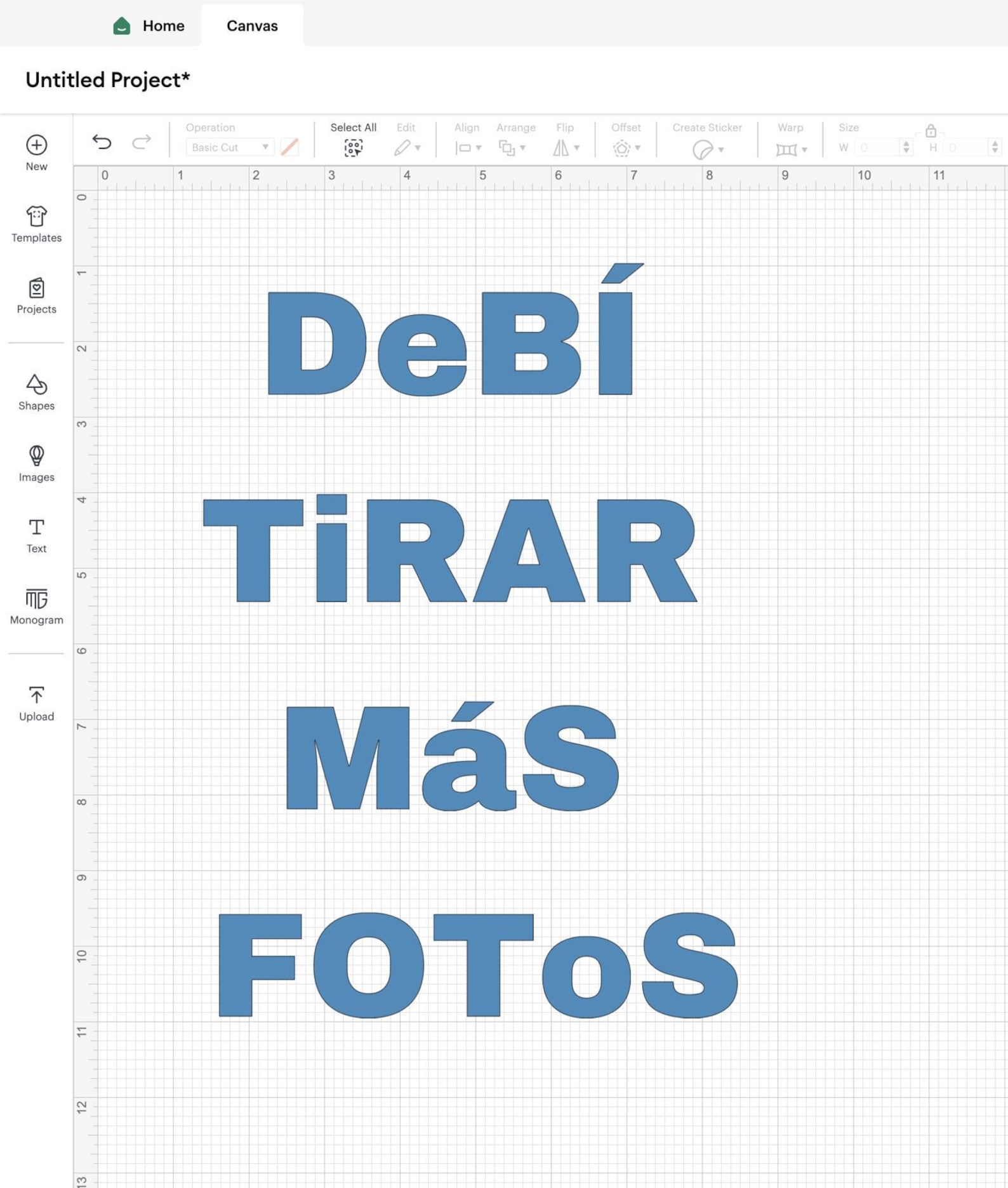 Debi Tira Mas Fotos SVG File for Cricut, Silhouette Studio, and Print ...