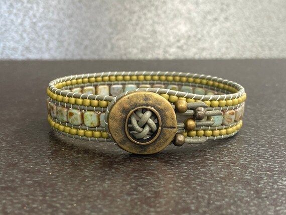 Jewelry Making & Beading KIT Chalk Lazure Chartreuse Antique Bronze ...