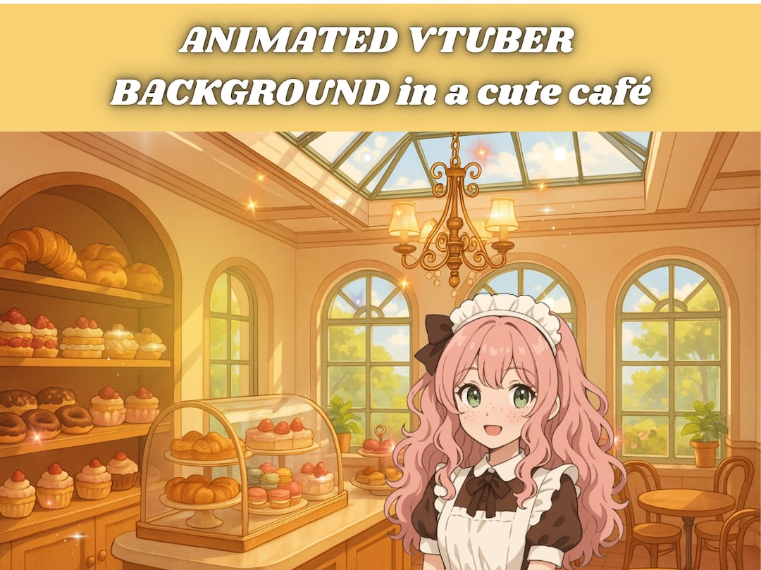Vtuber Background French Cafe Coffee Shop Bakery for Twitch With ...