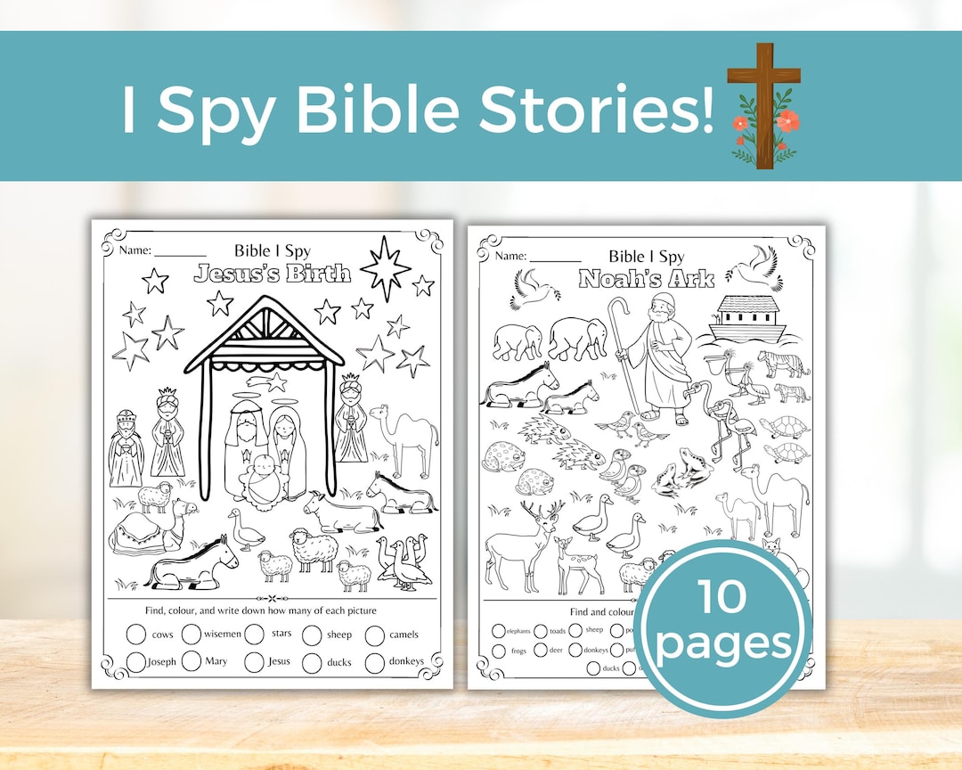 Interactive Bible Story Seek-and-find for Sunday School Kids Christian ...