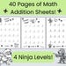 Math Addition Worksheets for School Classroom Practice at Home Ninja ...