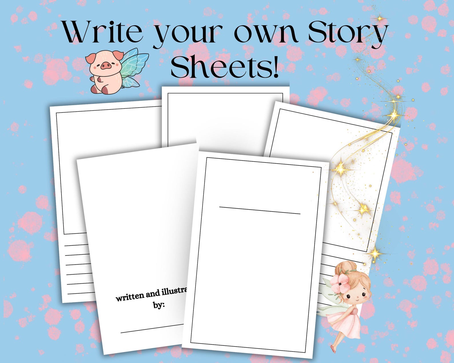 Story Book Template Pages for Writing Your Own Story | Write Your Own ...