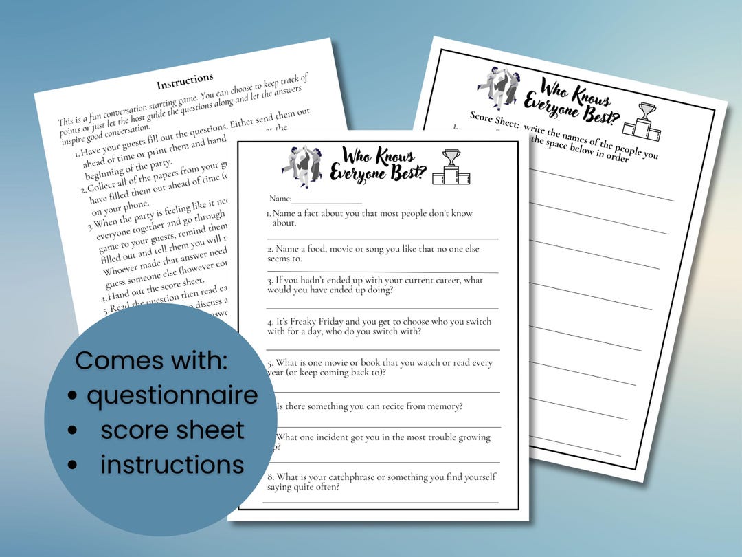 Office Party Get to Know You Printable Game for Work, Friends or Groups ...