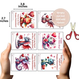 Dragon Valentines Day Cards for Kids Cute Valentines for Boys or Girls ...