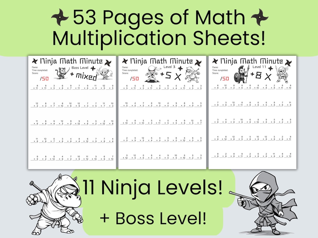 Multiplication Practice Worksheet Game Help Your Child Improve Times ...